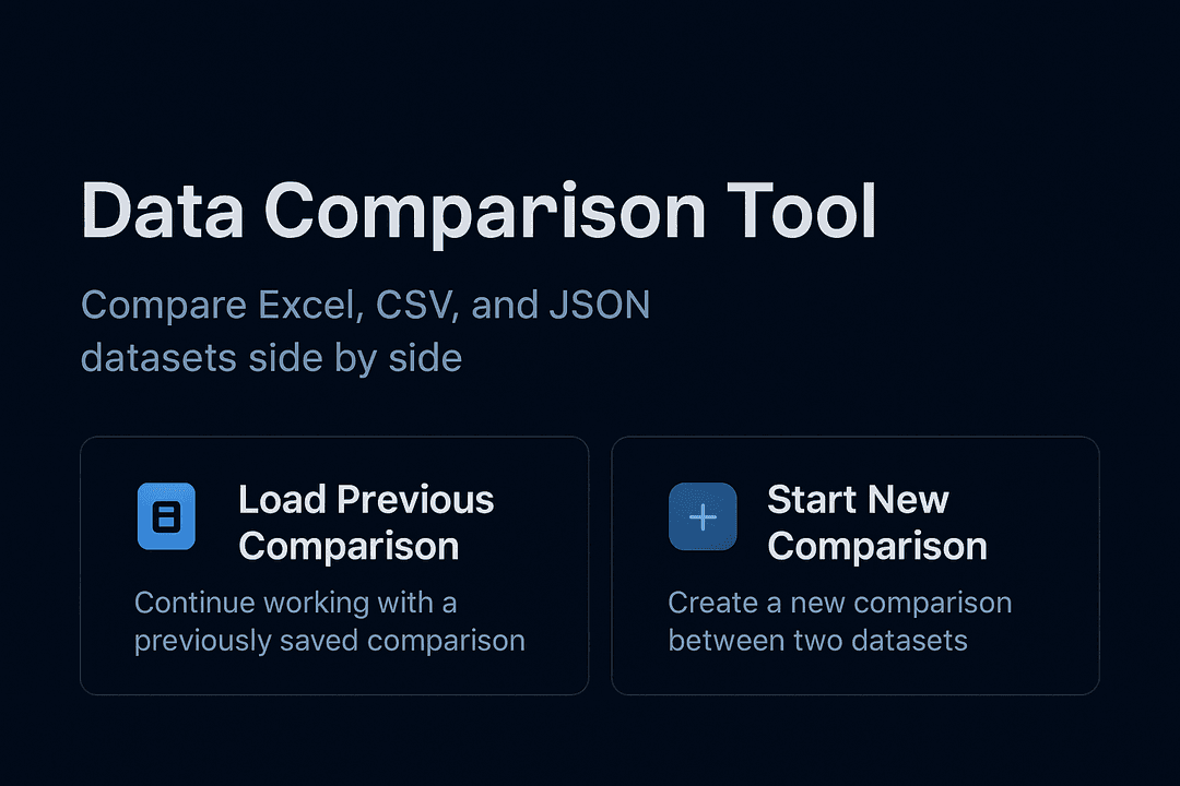 Compare Data Files Online Free: Excel, CSV, JSON & YAML Diff Tool 2026 ...