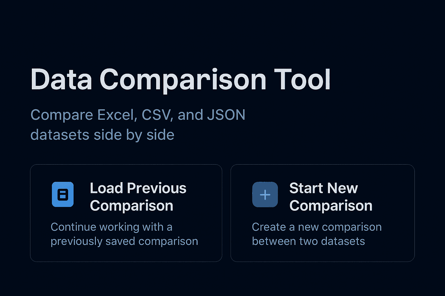 Compare Data Files Online Free: Excel, CSV, JSON & YAML Diff Tool 2026 ...